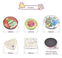 China Glass Fridge Magnet Dia20mm 30mm 50mm Tourist Souvenir Magnet for sale