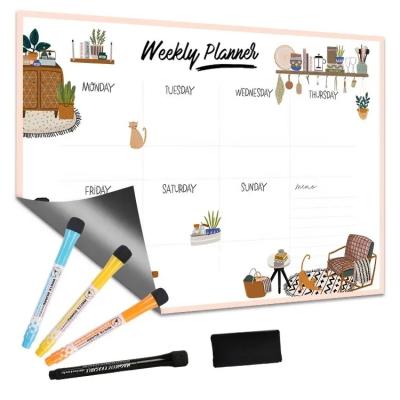 China Custom Design Magnetic Dry Erase Weekly Planner Children Chore Chart For Fridge for sale