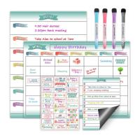 China 0.4mm Magnetic Refrigerator Frame Monthly Weekly Planner Calendar Whiteboard Monthly Planner for sale