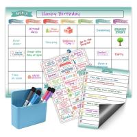 China 0.4mm Magnetic Refrigerator Frame Monthly Weekly Planner Calendar Whiteboard Monthly Planner for sale