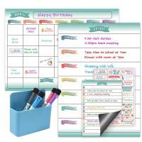 China 0.4mm Magnetic Refrigerator Frame Monthly Weekly Planner Calendar Whiteboard Monthly Planner for sale