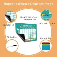 China Preschool Toys Children English Magnetic Reward Chart Dry Erase Weekly Monthly Calendar for sale