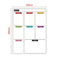 China Weekly Planner Dry Erase Calendar Board Refrigerator Silicone Removable For Fridge for sale