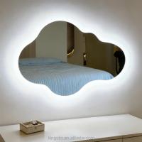 China Kingstin Cloud Smart LED Bathroom Mirror, Dimmable 3-Color Light, Anti-Fog Touch Control, Acrylic Frame Aesthetic Vanity Mirror for sale