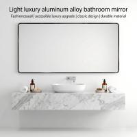 China Kingstin Aluminum Frame Mirror Bathroom Vanity Wall Decor, Durable Minimalist Rounded Rectangular Mirror, Factory Direct for sale