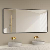 China Kingstin Aluminum Frame Mirror Bathroom Vanity Wall Decor, Durable Minimalist Rounded Rectangular Mirror, Factory Direct for sale