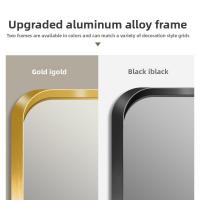China Kingstin Aluminum Frame Mirror Bathroom Vanity Wall Decor, Durable Minimalist Rounded Rectangular Mirror, Factory Direct for sale