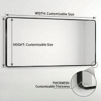 China Kingstin Aluminum Frame Mirror Bathroom Vanity Wall Decor, Durable Minimalist Rounded Rectangular Mirror, Factory Direct for sale