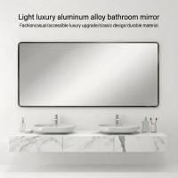 China Kingstin Custom LED Bathroom Mirror Aluminum Frame Anti-Fog 3-Color RGB Wall Vanity Mirror for sale