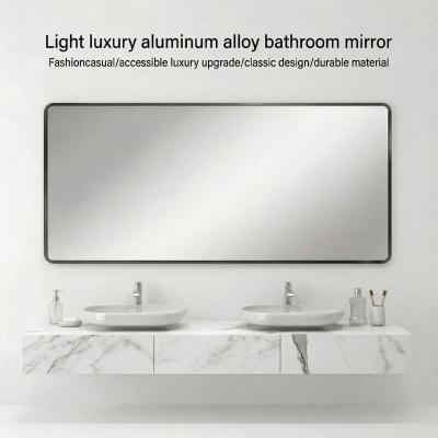 China Kingstin Custom LED Bathroom Mirror Aluminum Frame Anti-Fog 3-Color RGB Wall Vanity Mirror for sale