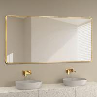 China Kingstin Custom LED Bathroom Mirror Aluminum Frame Anti-Fog 3-Color RGB Wall Vanity Mirror for sale
