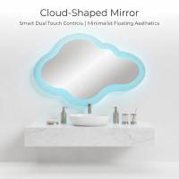 China Kingstin Minimalist Floating Cloud Mirror | Custom RGB Smart Touch LED Vanity Mirror for sale