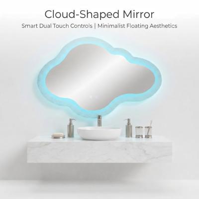 China Kingstin Minimalist Floating Cloud Mirror | Custom RGB Smart Touch LED Vanity Mirror for sale