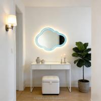 China Kingstin Minimalist Floating Cloud Mirror | Custom RGB Smart Touch LED Vanity Mirror for sale