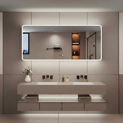 China Kingstin LED Mirror Cabinet,Mirror with Defogger & Memory Function, Built-in Socket/USB for Hair Dryer, Digital Display for sale
