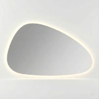 China Irregular Shape LED Mirror Artistic Water Drop Vanity Mirror with Dimmable Lights & Anti-Fog Function for Bathroom Living Room for sale