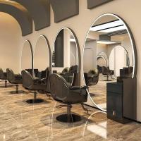 China Kingstin Luxury LED Hairdressing Mirror Station Sided Styling Unit - Professional Barber Shop Furniture & Equipment for sale