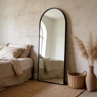 China Kingstin Arched Full-Length Mirror Black Thin Frame - Bohemian Wabi-Sabi Home Decor for Living Room Bedroom for sale