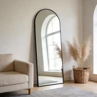 China Kingstin Arched Full-Length Mirror Black Thin Frame - Bohemian Wabi-Sabi Home Decor for Living Room Bedroom for sale