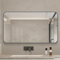 China Modern Rectangular Wall-Mounted Bathroom Vanity Mirror IP44 Protection Rating Aluminum Alloy Touch Switch Villa Apartment Use for sale
