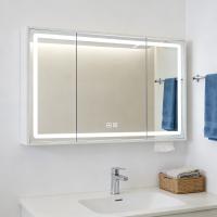 China Kingstin LED Lighted Bathroom Mirror Cabinet with Storage - Anti-Fog Touch Control Wall-Mounted Bathroom Organizer for sale