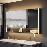 China Modern Luxury Medicine Hotel Wash Wall Bathroom Mirror Vanities Vanity and Bath Storage Cabinet Set with Elegant Mirror for sale