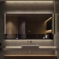 China High Quality Smart LED Bathroom Vanity Storage Mirror Modern Design Defogging Feature Wall-Mounted for Hotels Apartments Villas for sale