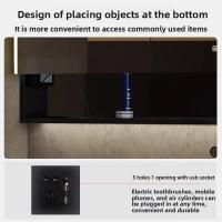 China High Quality Smart LED Bathroom Vanity Storage Mirror Modern Design Defogging Feature Wall-Mounted for Hotels Apartments Villas for sale