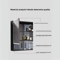 China Modern Luxurious Anti-Fog Aluminum LED Bathroom Vanity Mirror Cabinet Time Display Water Resistant for Hotel Apartment Use for sale