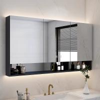 China Modern Double-Door LED Bathroom Cabinet Mirror Water-Resistant Touch Switch for Home Apartment Hotel Villa-China Manufacturer for sale