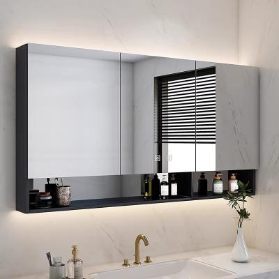 China Modern Double-Door LED Bathroom Cabinet Mirror Water-Resistant Touch Switch for Home Apartment Hotel Villa-China Manufacturer for sale