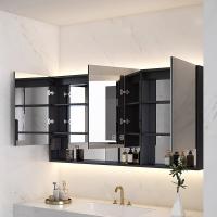 China Modern Double-Door LED Bathroom Cabinet Mirror Water-Resistant Touch Switch for Home Apartment Hotel Villa-China Manufacturer for sale