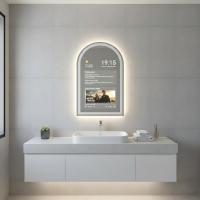China Kingstin Smart Arch: AI-Integrated Frameless Smart Mirror with Interactive Display | Wall Mounted LED Mirror for sale