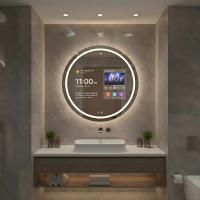 China Kingstin Smart Series: Frameless Round Smart Mirror with Integrated Android System & Anti-Fog Technology for sale