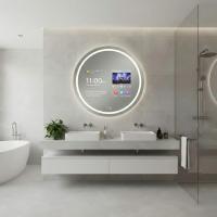 China Kingstin Smart Series: Frameless Round Smart Mirror with Integrated Android System & Anti-Fog Technology for sale