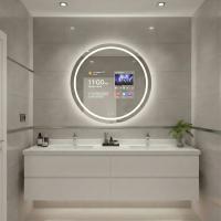 China Kingstin Smart Series: Frameless Round Smart Mirror with Integrated Android System & Anti-Fog Technology for sale