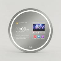 China Kingstin Smart Series: Frameless Round Smart Mirror with Integrated Android System & Anti-Fog Technology for sale