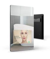China Modern Rectangle Smart TV Mirror Android Touch Screen Illuminated Living Room Bedroom Home Hotel Villa IP44 Bathroom Mirror for sale