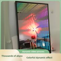 China Modern Flat LED Infinity Mirror Lamp Hollow Structure DIY Lights Tunnel Floor Aquarium Tesseract Industrial Glass Steel Home for sale