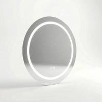 China Kingstin Custom Frameless LED Smart Bathroom Mirror Round Lighted Vanity Makeup Mirror with Backlight Anti-Fog Dimmable for sale