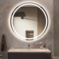 China Modern Anti-Fog LED Light Touch Switch Wall-Mounted Luxury Mirror for Bathroom Decoration for Hotels Apartments Villas IP44 for sale
