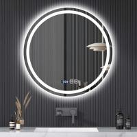 China Modern Anti-Fog LED Light Touch Switch Wall-Mounted Luxury Mirror for Bathroom Decoration for Hotels Apartments Villas IP44 for sale