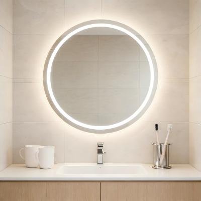 China LED Backlit Round Vanity Mirror for Bathroom IP44 Waterproof Wall-Mounted  Bathroom Mirror for sale