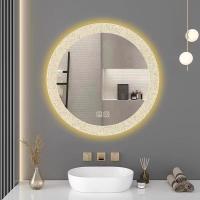 China Modern Design Smart Round LED Lighted Bathroom Makeup Mirror with Touch Switch for Home Hotels Commercial Use for Apartments for sale