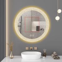 China Modern Design Smart Round LED Lighted Bathroom Makeup Mirror with Touch Switch for Home Hotels Commercial Use for Apartments for sale