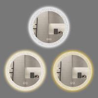 China Modern Design Smart Round LED Lighted Bathroom Makeup Mirror with Touch Switch for Home Hotels Commercial Use for Apartments for sale
