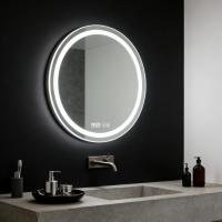 China Premium Modern Circular LED Vanity Mirror Anti-Fog Smart Switch Touch Screen Illuminated IP44 Home Bathroom Bedroom Living Room for sale