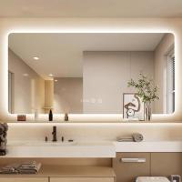 China Luxury LED Bath Mirrors Rectangular Square Designs Touch Switch Modern Premium Hotel Elegant Apartment Hot Villas Washroom for for sale