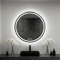 China Customized Round Shape Led Mirror Lights Salon Vanity Dressing Table Mirror with Lights 5mm Copper Free Silver Mirror Modern for sale