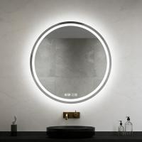 China Smart Round LED Bathroom Mirror with Defogging Wall Hanging Anti-Fog Touch Simple Modern Design for sale